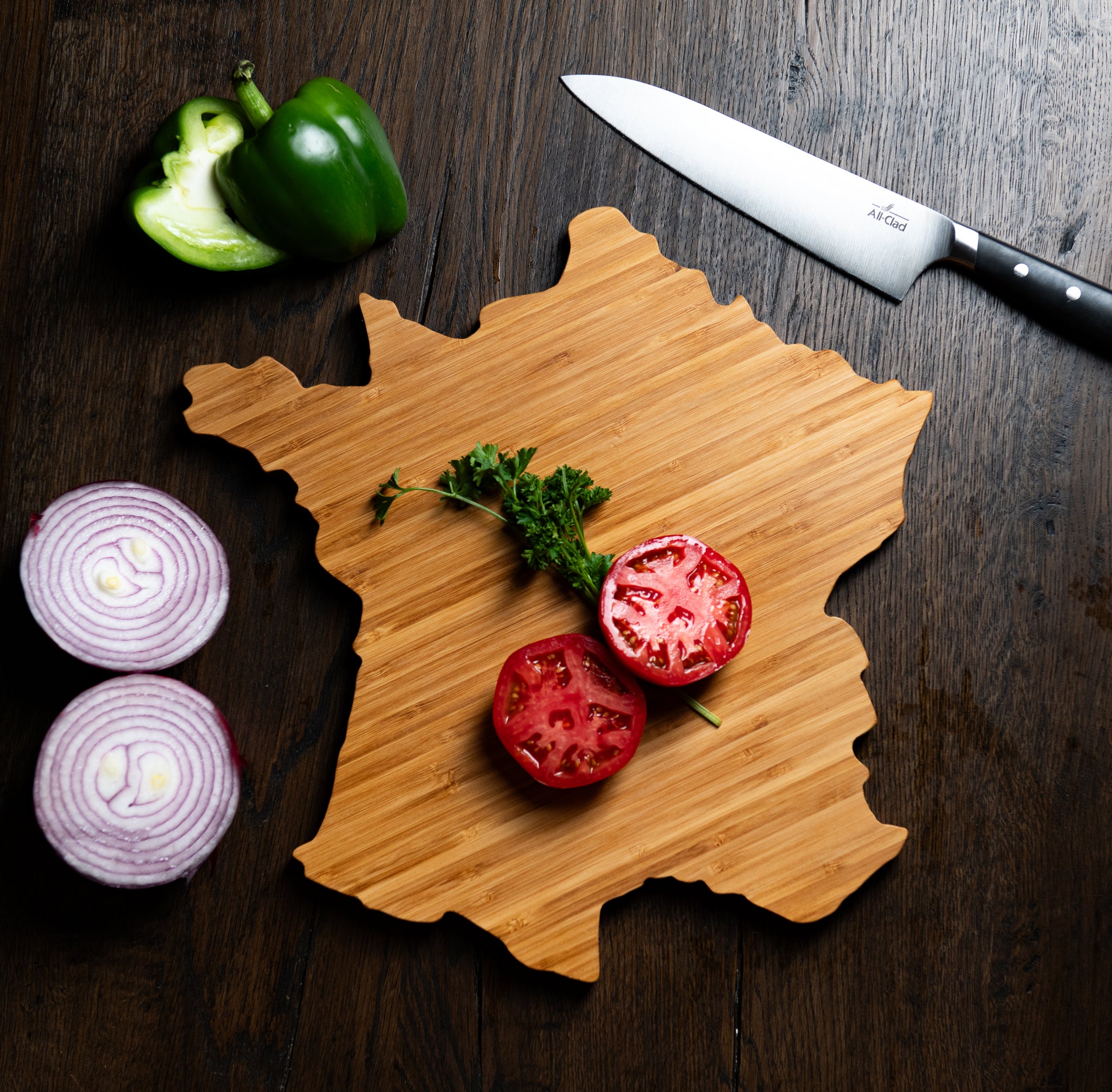 Personalized Country Shaped Cutting Boards by Left Coast Original