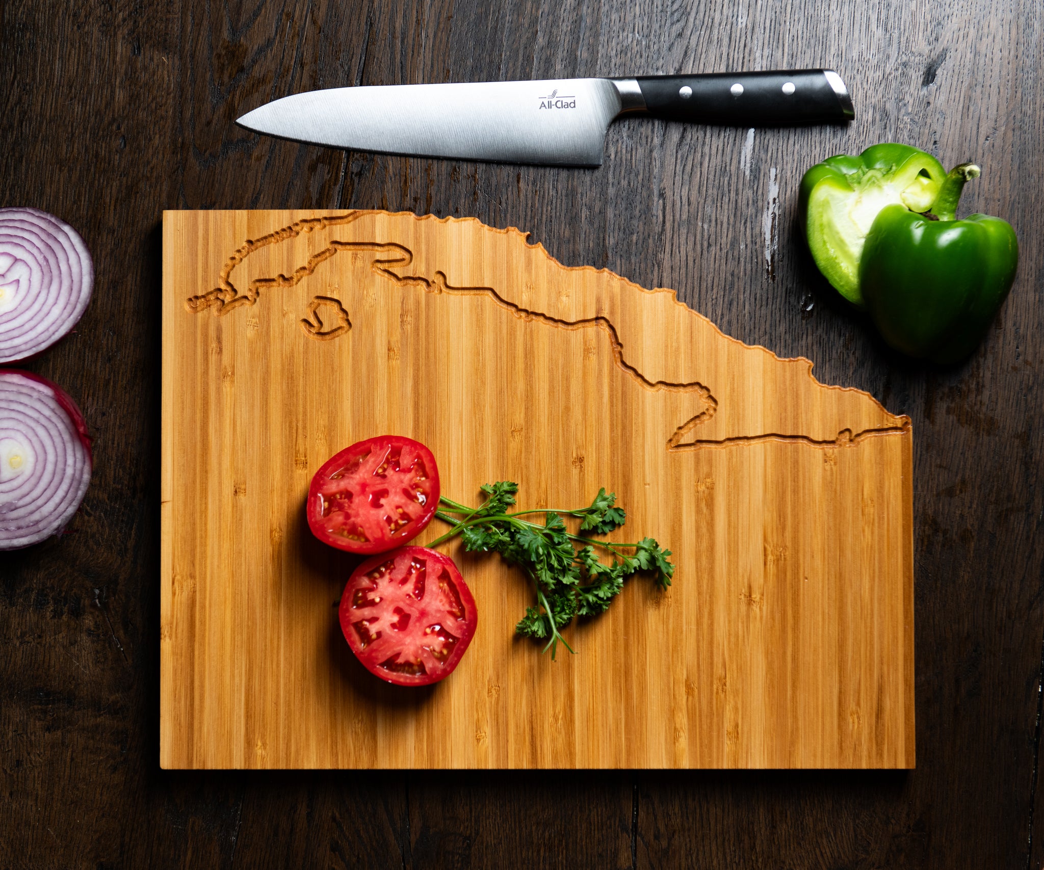 Personalized Country Cutting Board by Left Coast Original