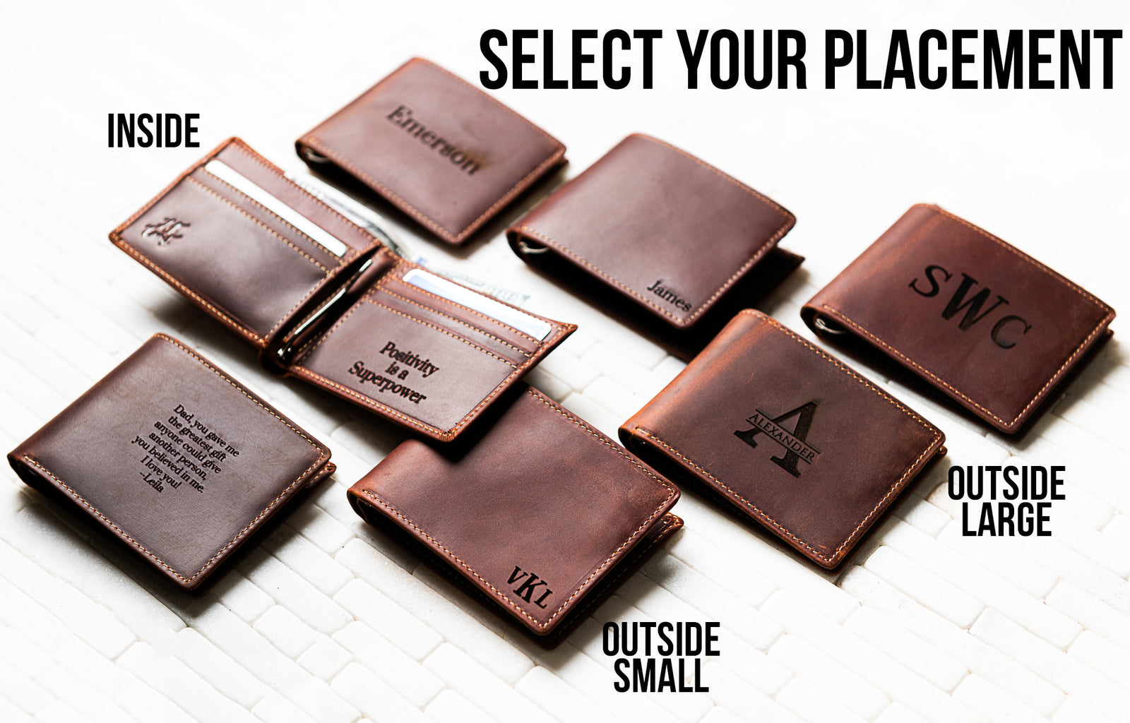 Engraved Leather Wallets - Shop Personalized Engraved Gifts