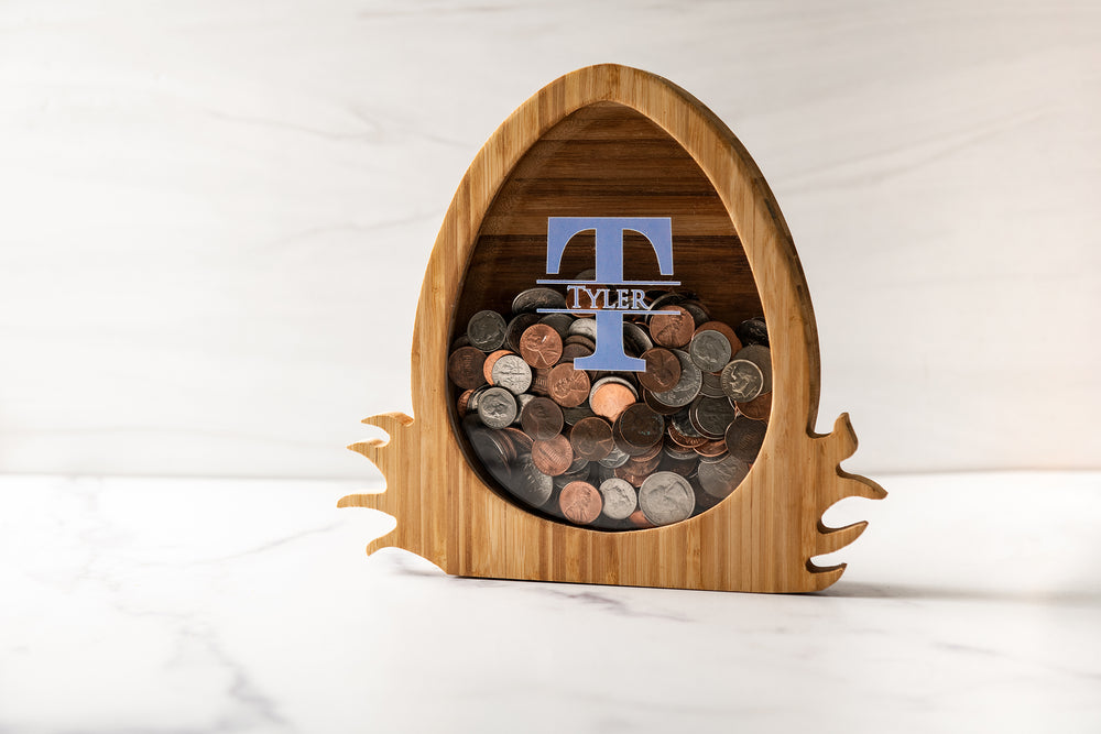 Personalized Nest Egg Coin Bank