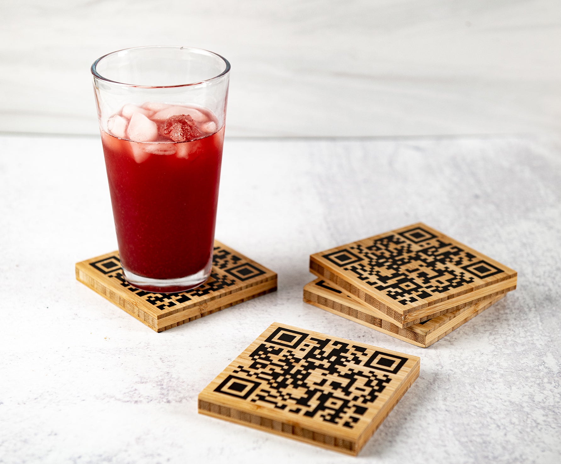 QR Code Wood Coasters